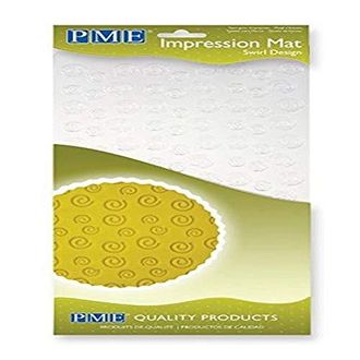 PME Abdruckmatte mit Wirbeldesign, Kunststoff, Transparent, 15 x 1 x 30.5 cm