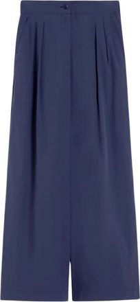 Max Mara Femme, Pantalons, Bleu, Taille: 34 FR Pantalon &agrave; jambes larges