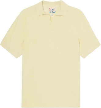 MC2 Saint Barth Homme, Tops, Jaune, Taille: S Charles Knit Stretch Piquet Polo Surfer