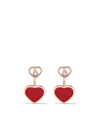Chopard boucles doreilles en or rose 18ct Happy Heart