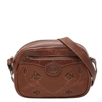 Gucci Sac bandouli&egrave;re en cuir Pre-owned - Femme - Pre-owned - Brun - Taille: ONE Size