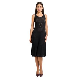 Yes-Zee YES Zee, Femme, Robes, Noir, Taille: 40 FR Longue Robe Tricot Ajour&eacute;e