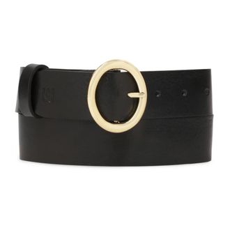 Kazar Klassischer schwarzer G&uuml;rtel mit runder Schnalle - - Accessories - Damen - Schwarzk - 90 CM