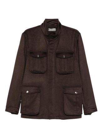 Sartorio Napoli veste en cachemire à poches à rabat - Marron