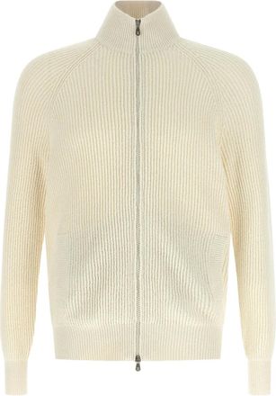 Brunello Cucinelli cardigan zipp&eacute; &agrave; col montant - Tons neutres