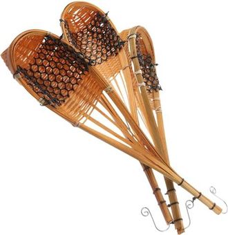 BESPORTBLE Paniers Suspendus en Bambou pour Plantes Vertes Et Fleurs - Ensemble De 3 Pots À Fleurs Suspendus pour Jardin Balcon Et Intérieur Récipients Décoratif