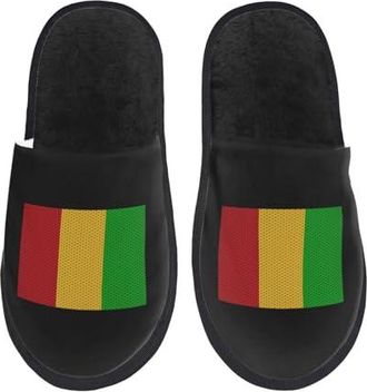 Generic Antid&eacute;rapant Pantoufles en Feutre Drapeau du Mali Accueil Slippers Chaud Chaussons en Feutre pour Homme Adulte Femme L