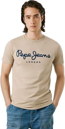 Pepe Jeans London Herren Original Stretch N T-Shirt, Braun (Stone Beige), XXL