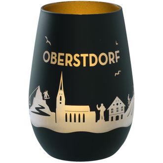 Goodtimes Windlicht Oberstdorf Skyline (Schwarz & Gold)