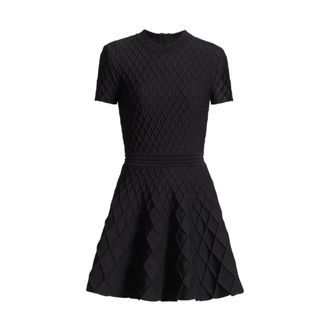 Balmain Femme, Robes, Noir, Taille: 36 FR Robe en maille &eacute;vas&eacute;e