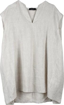 Fabiana Filippi Femme, Blouses et Chemises, Beige, Taille: 42 FR Tunique en toile de lin