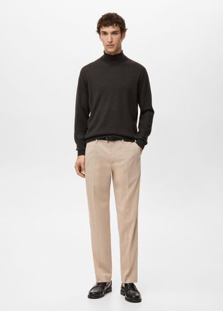 Mango Rollkragenpullover aus 100% Merino-Wolle schokolade - Herren - XL - MANGO MAN