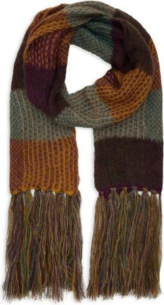 Gallo Gallo, unisex, Accessoires, Multicolore, Taille: ONE Size Sciarpa frange fantasia tartan