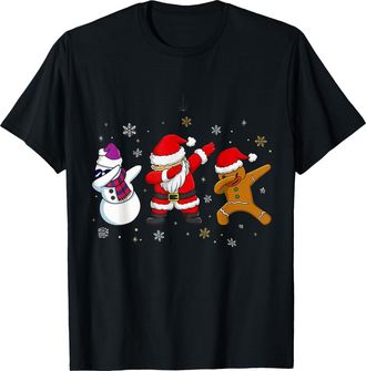 Holiday Dabbing Santa Schneemann Lebkuchen Weihnachten T-Shirt T-Shirt