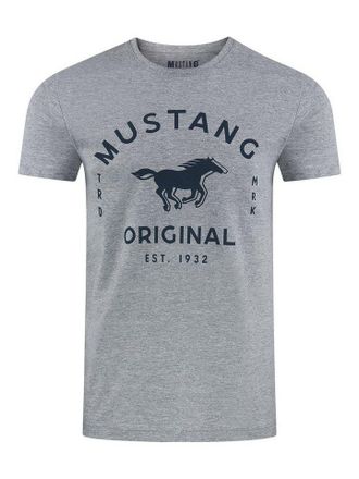 Mustang Jeans T-Shirt Herren Printshirt Alex C Print Tee Regular Fit (1-tlg) Kurzarm Tee Shirt mit Rundhalsausschnitt