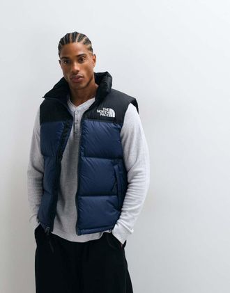 The North Face gilet r&eacute;tro Nuptse 1996 bleu marine