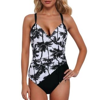 Generic Maillot de bain une pi&egrave;ce pour femme - Push Up - S&eacute;chage rapide - Dos nu - Style athl&eacute;tique - Couleur unie - Monokini dos nu - V&ecirc;tements de natation p
