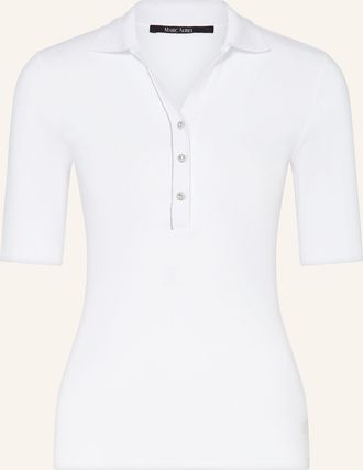 Marc Aurel Marc Aurel Jersey-Poloshirt Mit Schmucksteinen weiss