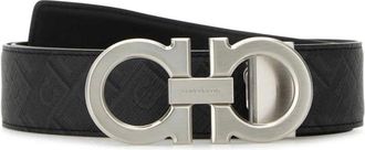 Ferragamo Homme, Accessoires, Noir, Taille: 90 CM Double Gancini Belt