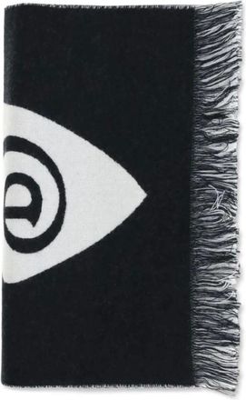 Burberry Femme, Accessoires, Noir, Taille: ONE Size Logo Wool Scarf