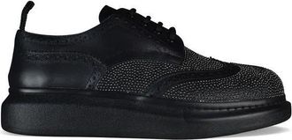 Alexander McQueen Black Leather Derbies With Oversized Rubber Sole - Gr. 41 (EU) - in Schwarz