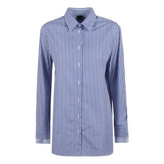 Fay Blau Gestreiftes Baumwollhemd - - Blouses & Shirts - Damen - Blau - L