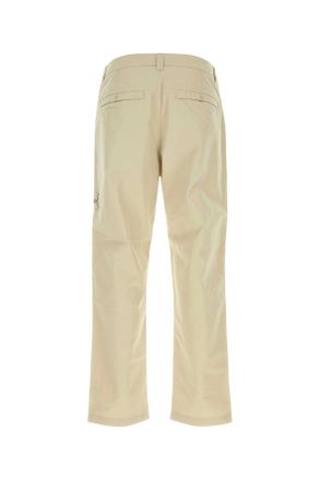 Stone Island Beige Pantaloni Exterior: Cotton Trousers