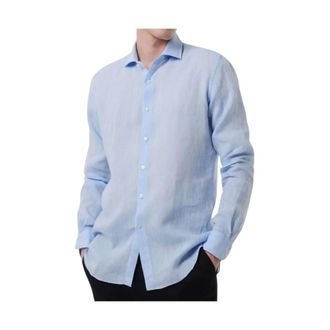 Xacus Leinenhemd Tailor Fit Knopfverschluss - - Shirts - Herren - Blau - 4XL