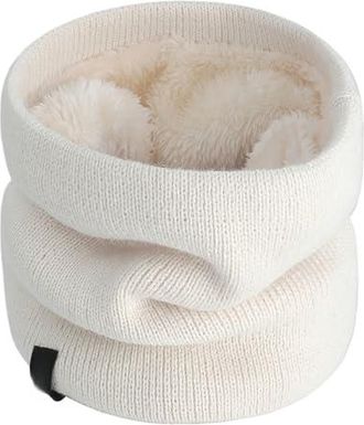 Generic Cache-cou dhiver pour homme et femme en polaire coupe-vent qui peut protéger le nez, les oreilles et le visage, Blanc-B, Taille unique