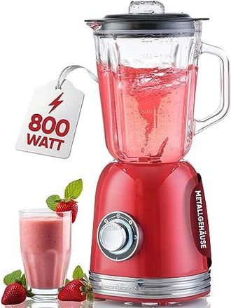 Profi Cook ProfiCook Mixer Standmixer mit massivem 1,5L Glas-Beh&auml;lter, Ice Crush & Turbo-Modus - Blender mit 4fach Piranha-Messer aus Edelstahl - Hochleistungsmi