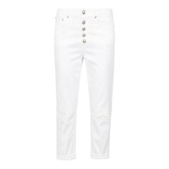 Dondup Gerades Jeans Koons Modell Used-Effekt - - Jeans - Damen - Wei&szlig; - W29
