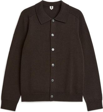 Arket Strickjacke Aus Wolle -Braun