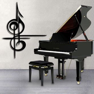 Generic Schwarze Metall-Wandkunst mit Musiknoten, Wanddekoration aus Metall f&uuml;r Wohnzimmer, Schlafzimmer, Veranda, Wohnzimmer, Schlafzimmer, Flur und mehr, Mo