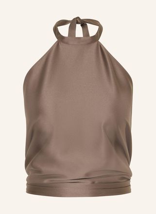 Juvia Neckholder-Top Sissy Aus Satin beige