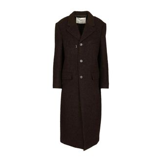 Dunst 2-Wege 3-Knopf Boucl&eacute; Wollmantel - - Coats - Damen - Braun - M