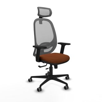 Piqueras y Crespo Computerstuhl Cilanco mit 2D-Armlehnen, h&ouml;henverstellbarer Lendenwirbelst&uuml;tze und Kopfteil, h&ouml;henverstellbar und neigbar. Ausgestattet mit Syncro/Tras