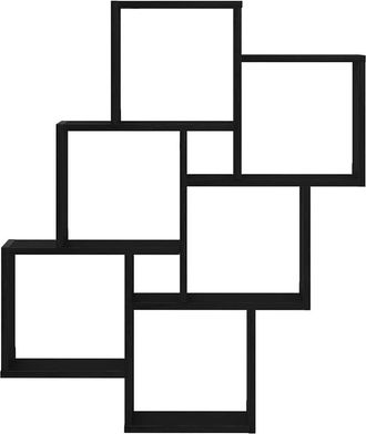 Generic Modernes Schwebendes Wandregal aus Holzwerkstoff, Dekorative Ausstellungsregale f&uuml;r Wohnzimmer, Schlafzimmer, Badezimmer und Heimb&uuml;ro (Schwarze Eiche)