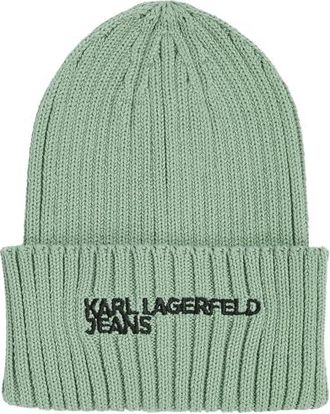 Karl Lagerfeld Karl Lagerfeld Jeans, Homme, Bonnet À Logo Essentiel, Vert, One size