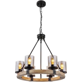 Globo Lighting suspension - Lila - naturel - m&eacute;tal - &oslash; 59cm - E27