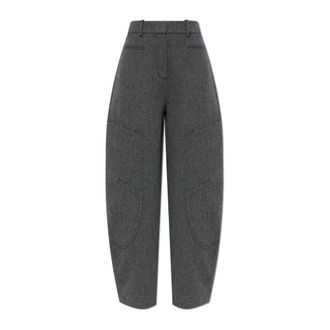 Ganni Wide-Leg Hose - - Trousers - Damen - Grau - M
