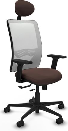 Piqueras y Crespo Stuhl geeignet f&uuml;r B&uuml;ro Zulema mit 2D-Armen, h&ouml;henverstellbarer Lendenwirbelst&uuml;tze und festem Kopfteil, ausgestattet mit Syncro/Traslack und Schneides