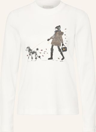 Lilienfels Lilienfels Longsleeve Mit Schmucksteinen weiss