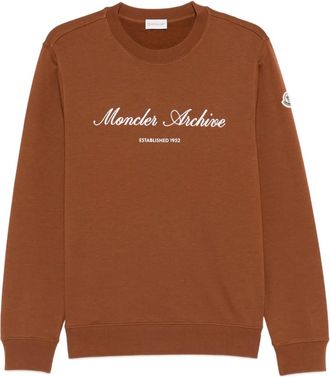 Moncler logo-patch sweater - Braun