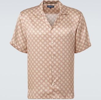 Frescobol Carioca Bedrucktes Hemd Roberto aus Seide