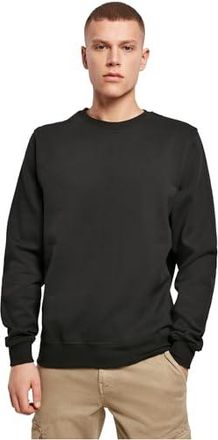 Build Your Brand Premium Crewneck Sweat-Pullover, Noir, S Homme