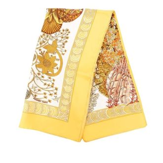 Herm&egrave;s Pre-owned Les Legendes de l Arbre Silk Scarf - Femme - Pre-owned - Jaune - Taille: ONE Size