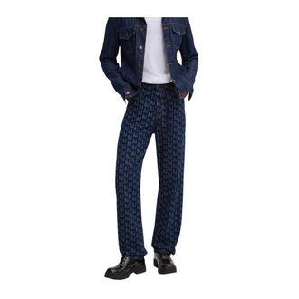 Msgm Monogram-Print Baumwolljeans - - Jeans - Herren - Blau - L