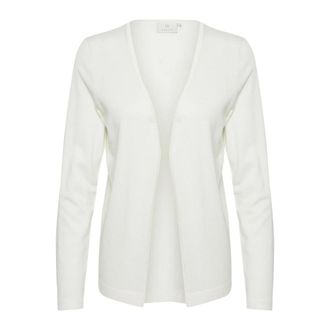 Kaffe Einfacher Strick-Cardigan - Astrid Stil - - Knitwear - Damen - Wei&szlig; - XL