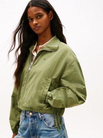 Tommy Jeans Kurzjacke TJW TIE SIDE HIGH NECK JACKET Taillenbund mit seitlichen Bindeb&auml;ndern