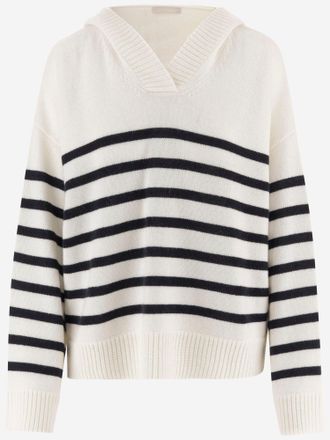 Allude Pull ray&eacute; en cachemire Allude